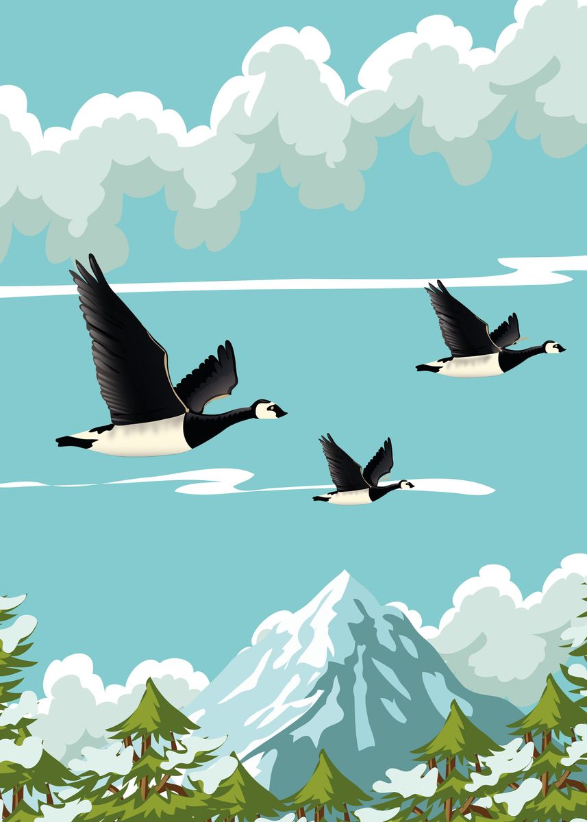 'Cartoon Landscape' Poster, picture, metal print, paint by David Green ...