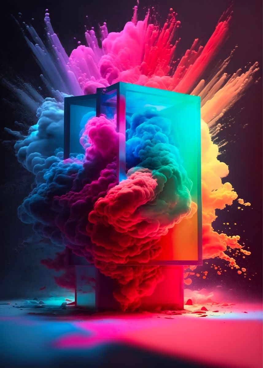 'Rainbow Rhapsody' Poster, picture, metal print, paint by Sparkls ...