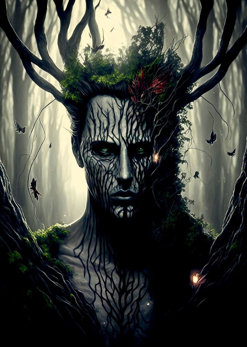 'Fantasy Face' Poster, picture, metal print, paint by culinal dual ...