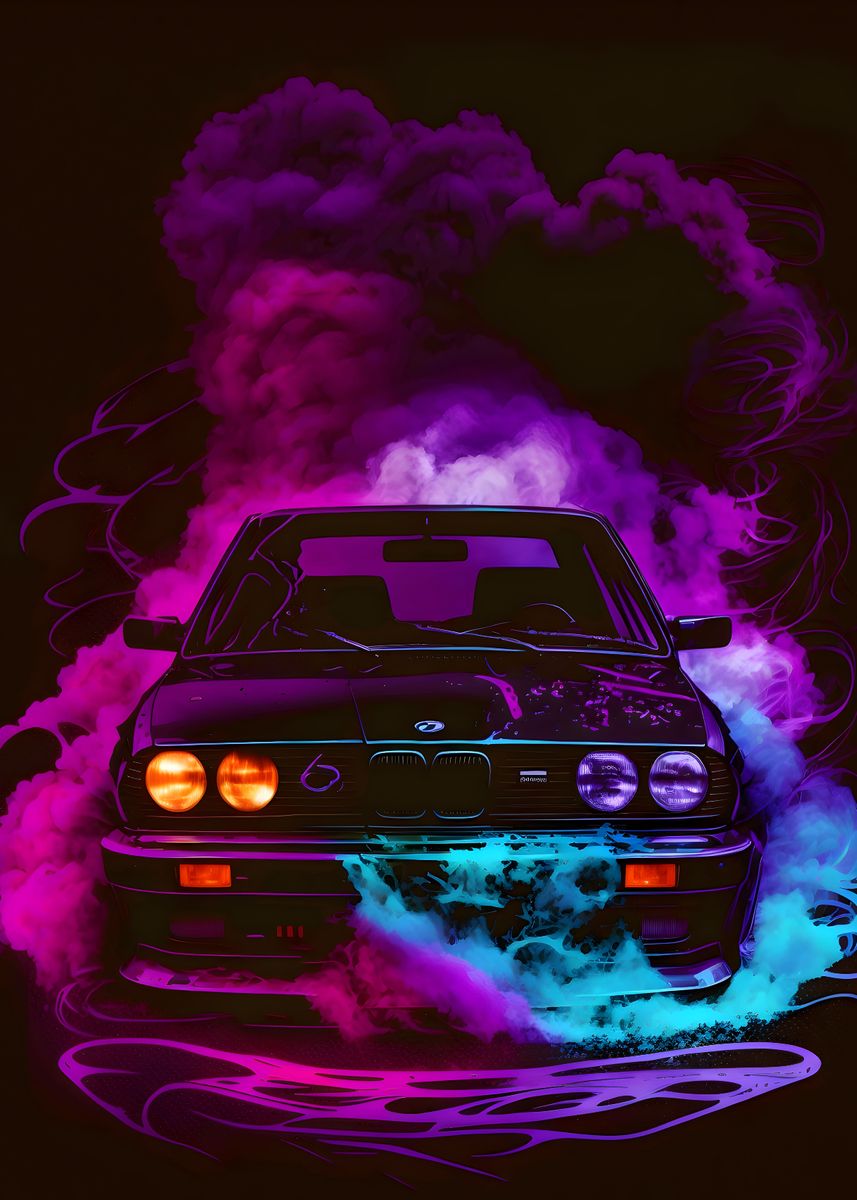 'Retro Racing Car' Poster, picture, metal print, paint by FUNG LENG ...