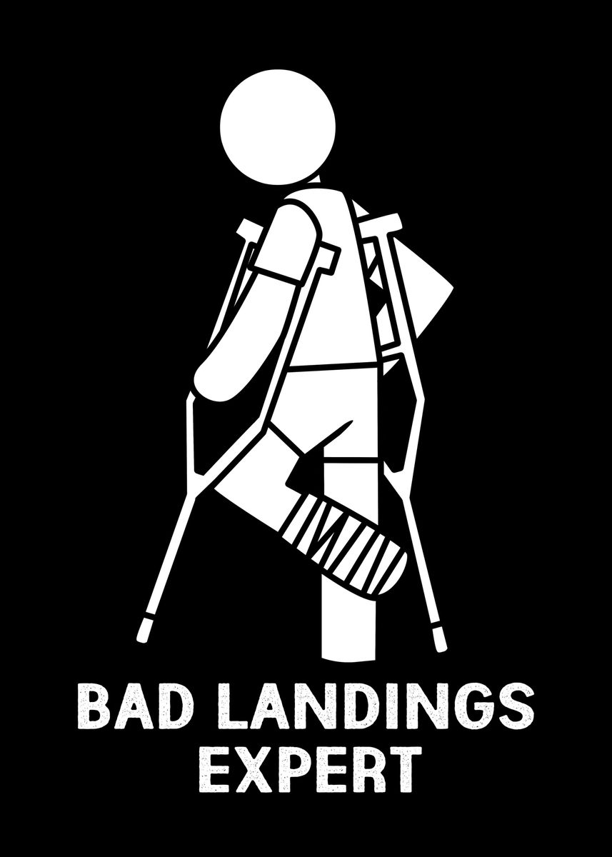 'Funny Broken Leg' Poster, picture, metal print, paint by FunnyGifts ...