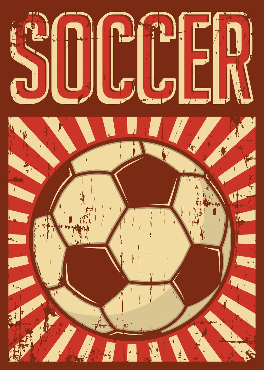 'Soccer Signage' Poster, picture, metal print, paint by Naso | Displate