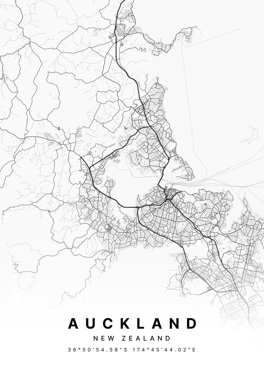 'Auckland New Zealand' Poster, picture, metal print, paint by Kemi ...