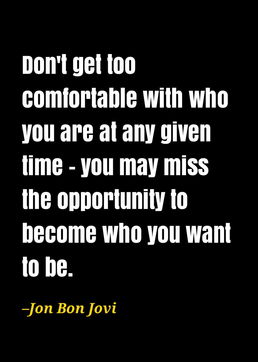 'Jon Bon Jovi quote' Poster, picture, metal print, paint by Gembull Art ...