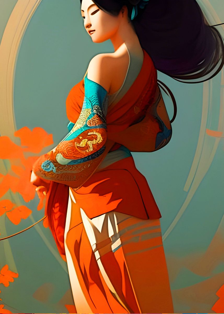 'The Flamboyant Lady' Poster, picture, metal print, paint by ...