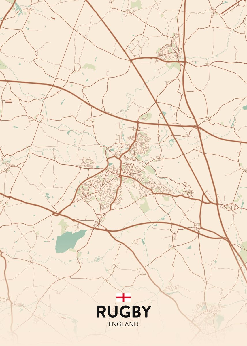 'Rugby UK' Poster, picture, metal print, paint by IMR Designs | Displate