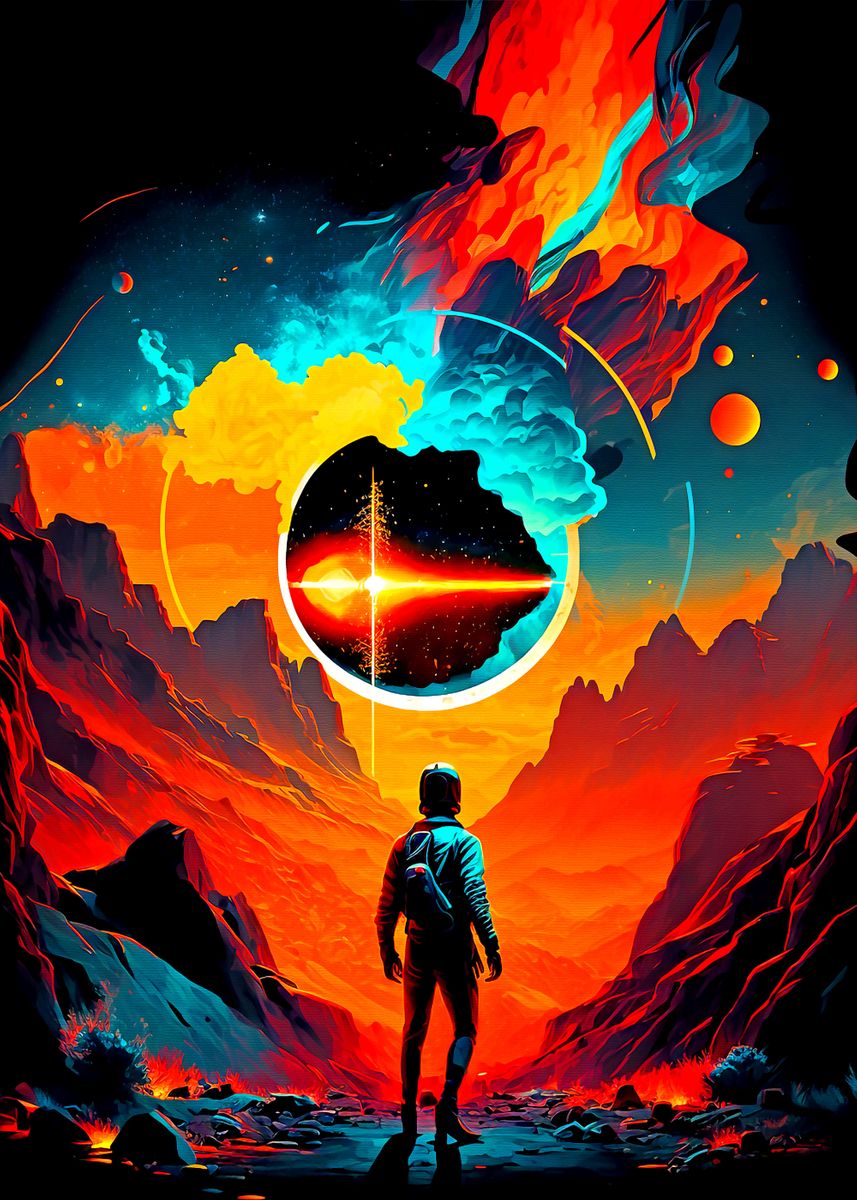 'Colorful Space' Poster, picture, metal print, paint by Trani hus ...