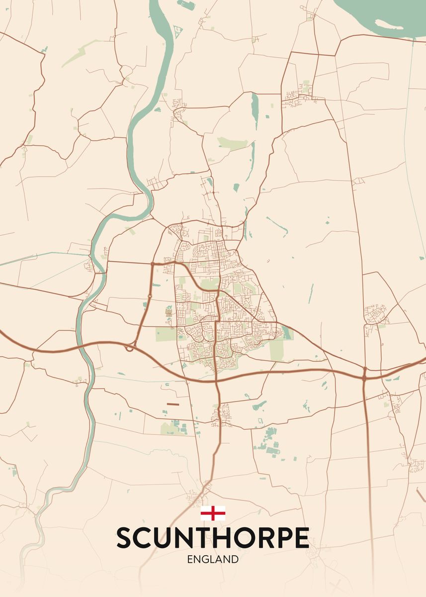 'Scunthorpe UK' Poster, picture, metal print, paint by IMR Designs ...