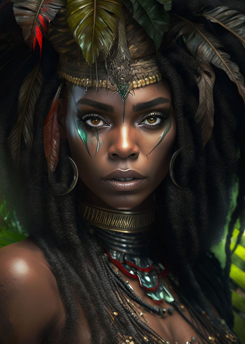 'Queen of the jungle' Poster, picture, metal print, paint by Graphic ...