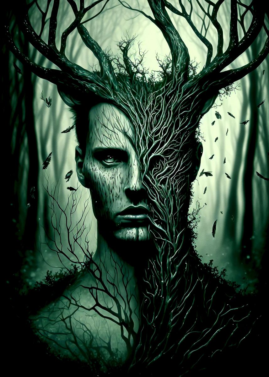 'Fantasy Face' Poster, picture, metal print, paint by culinal dual ...