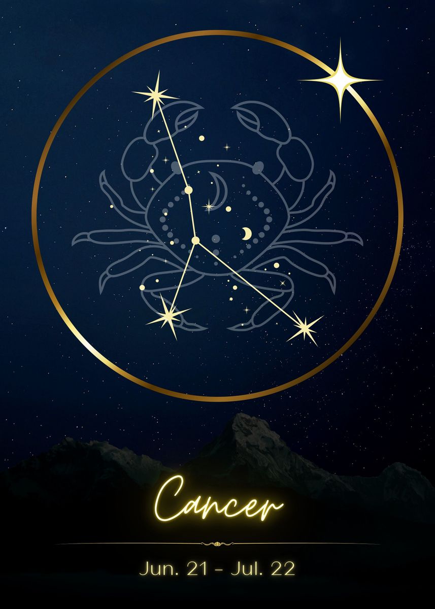 'Cancer Zodiac' Poster, picture, metal print, paint by Simply Artwork ...