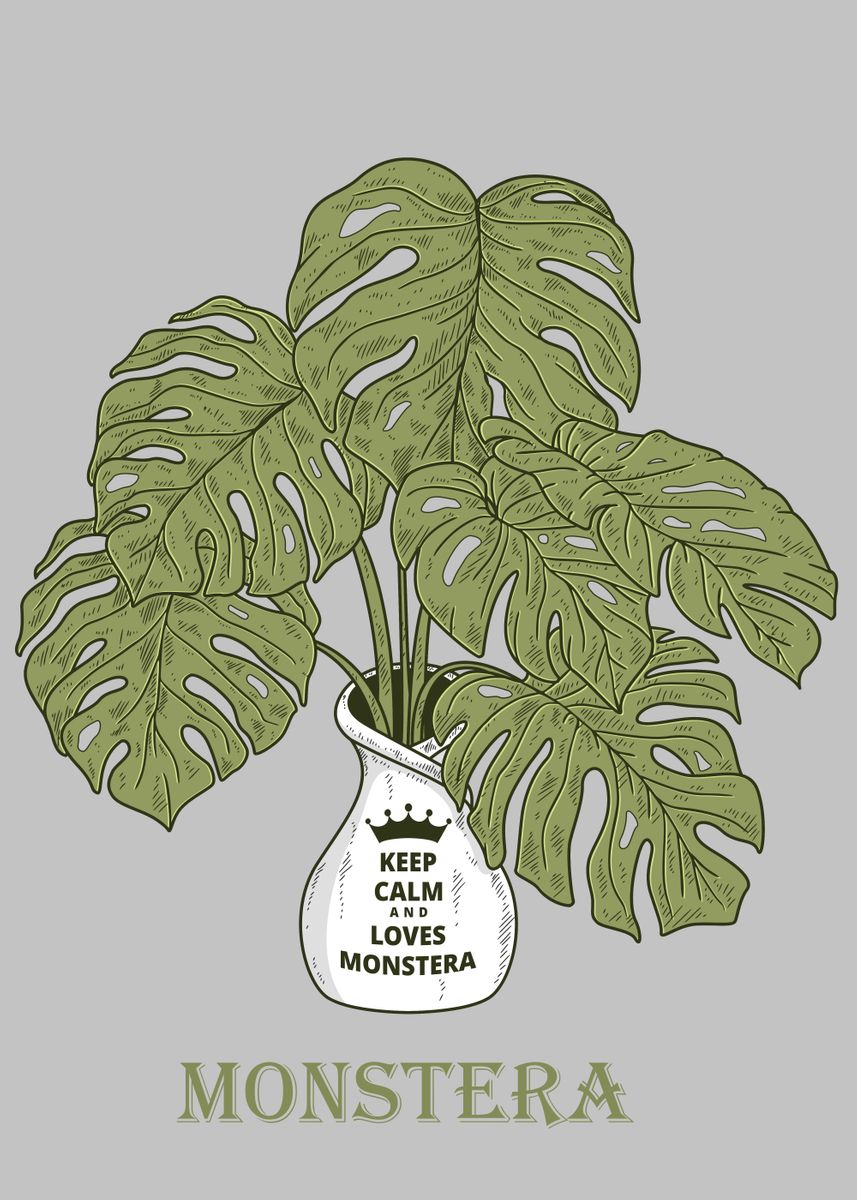 'Monstera Plant' Poster, picture, metal print, paint by All of Posters ...