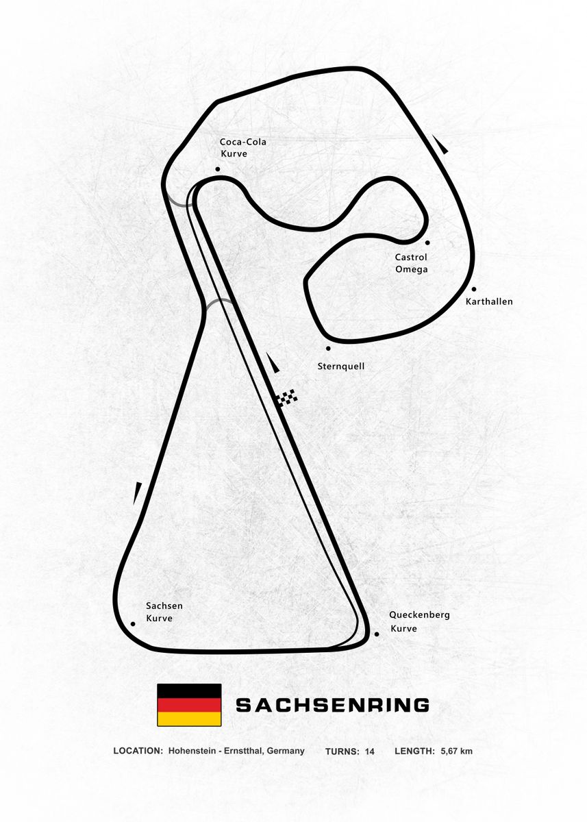 'Sachsenring' Poster, picture, metal print, paint by Faissal Thomas ...