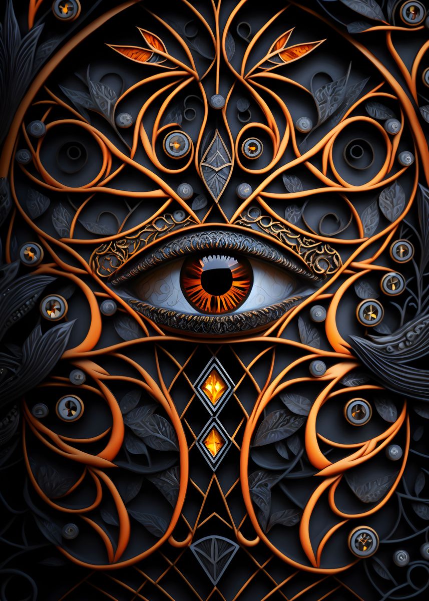 'Autumn Eye' Poster, picture, metal print, paint by Misty Allen | Displate
