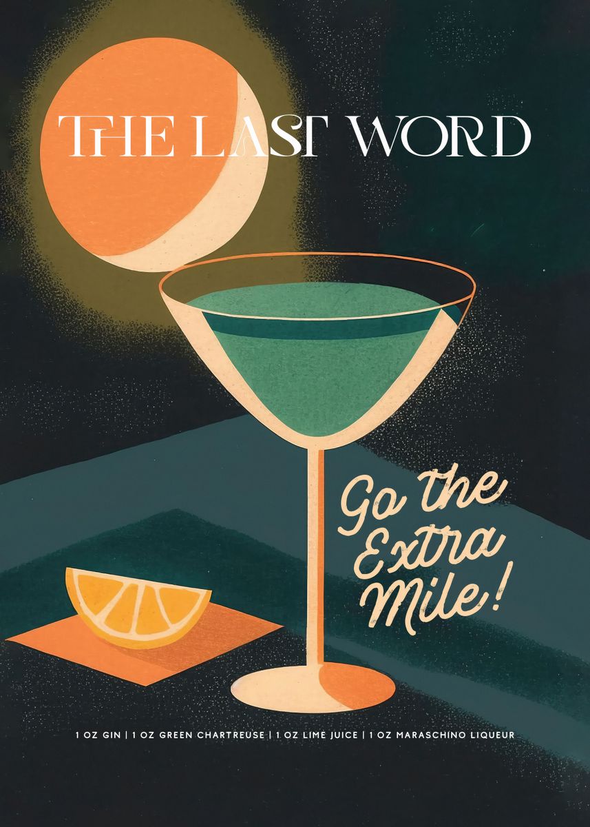 'The Last Word Cocktail' Poster, picture, metal print, paint by ...