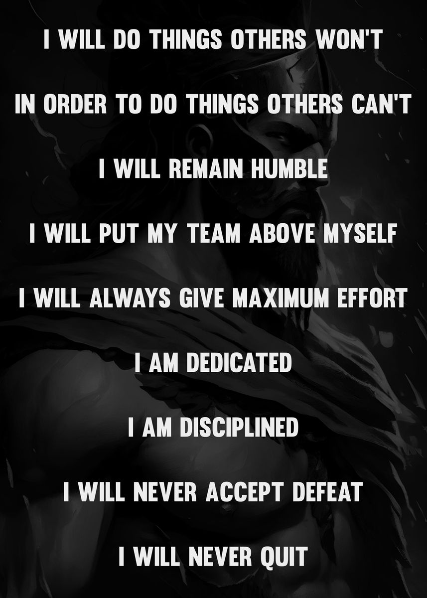 'Warrior Code' Poster, picture, metal print, paint by GoodLifeImages ...