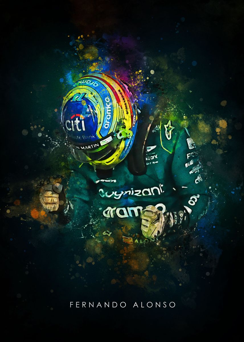 'Fernando Alonso' Poster by DUKE STUDIO | Displate