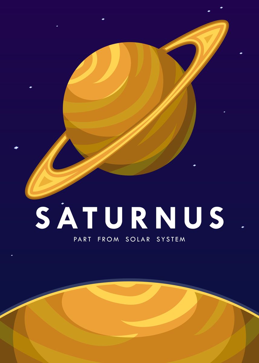 'Saturn' Poster, picture, metal print, paint by Muezzahero | Displate