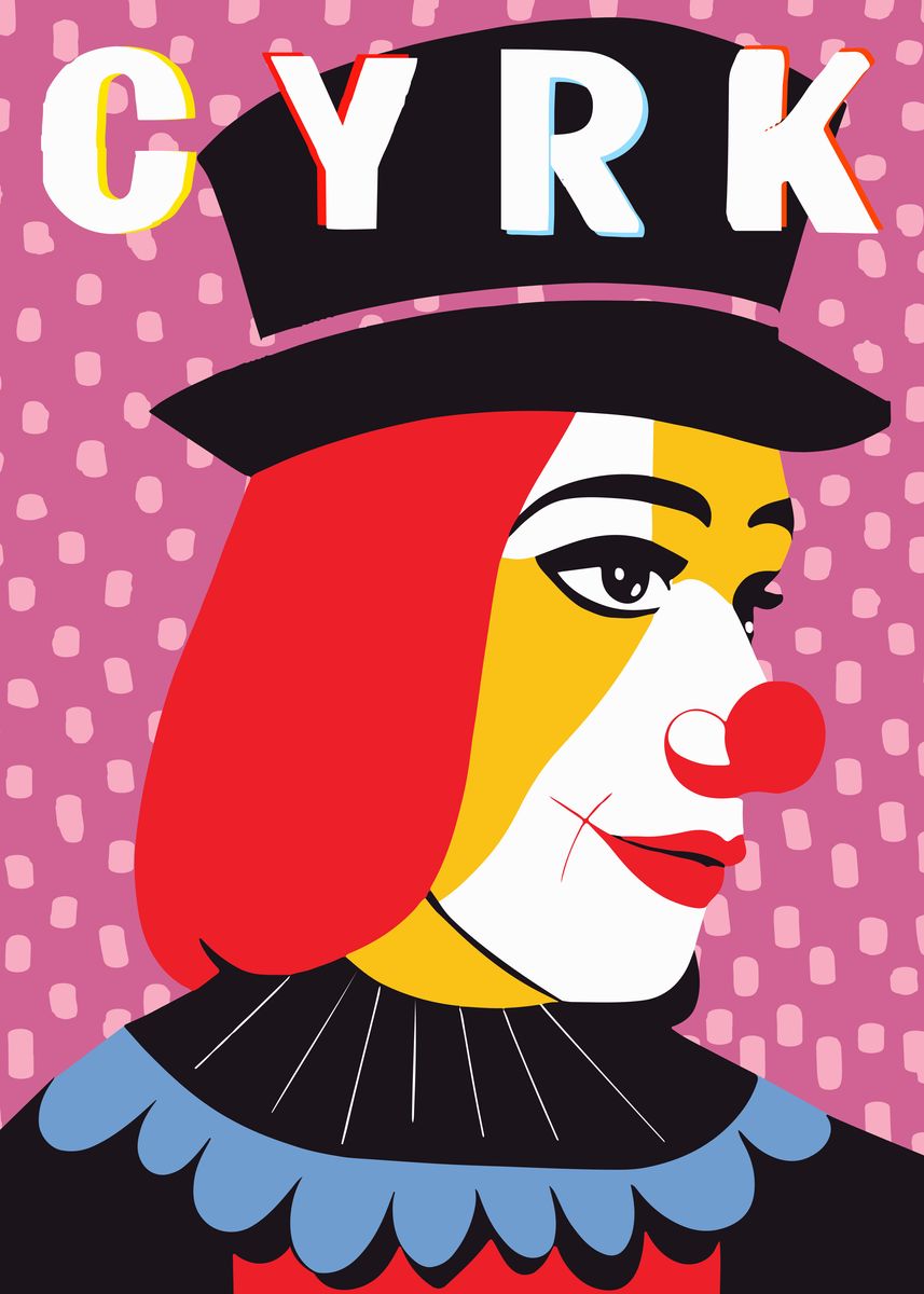 'Circus Clown Poster' Poster, picture, metal print, paint by ...