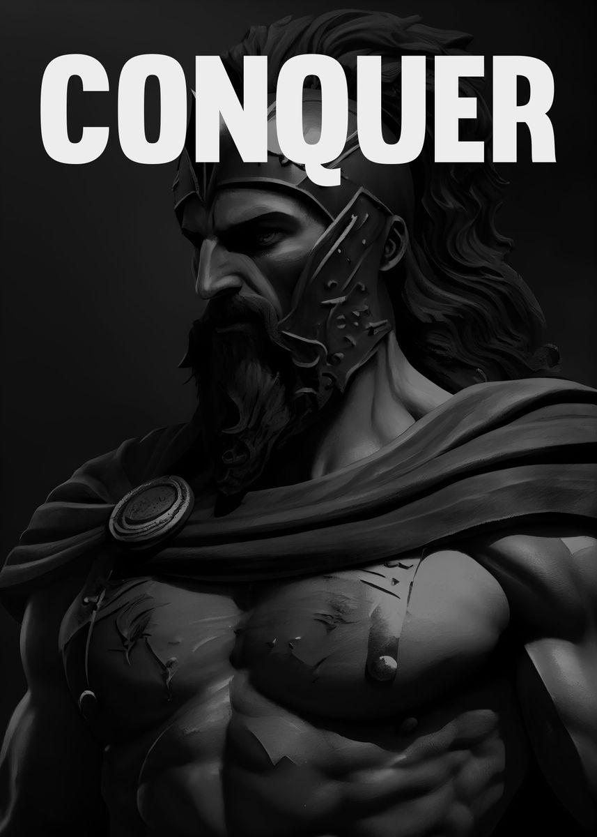 'Conquer Motivation' Poster, picture, metal print, paint by ...