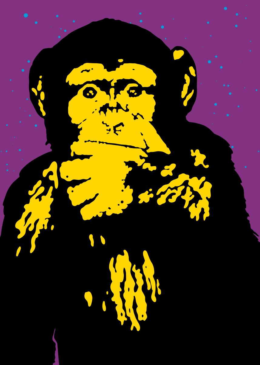 'Monk pop' Poster, picture, metal print, paint by Mild pic | Displate