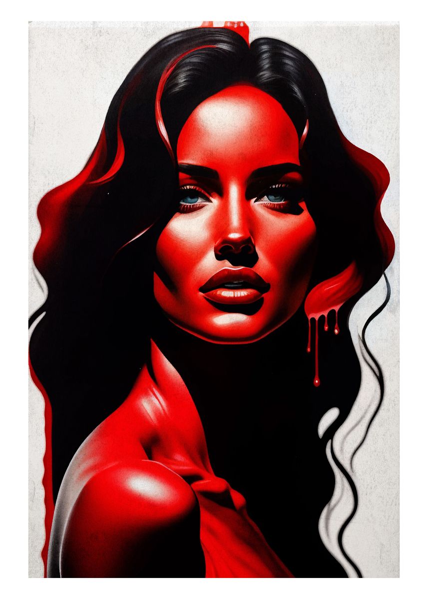 'model women' Poster, picture, metal print, paint by JURUTENX STD ...