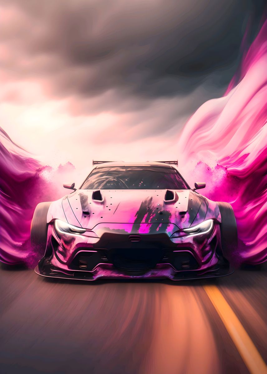 'Japan racing car' Poster, picture, metal print, paint by ZHAISHOKU ...