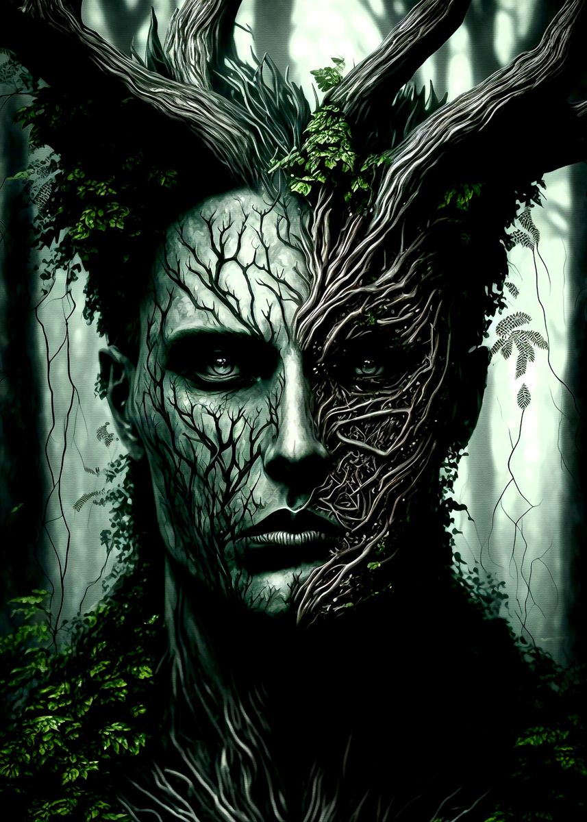 'Fantasy Face' Poster, picture, metal print, paint by culinal dual ...