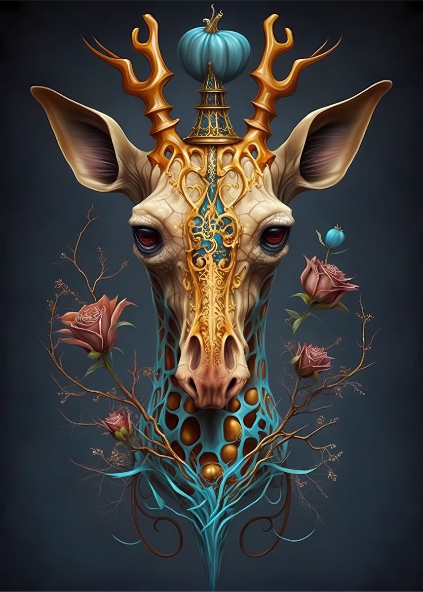 'Mythical Giraffe' Poster, picture, metal print, paint by Lalia ...