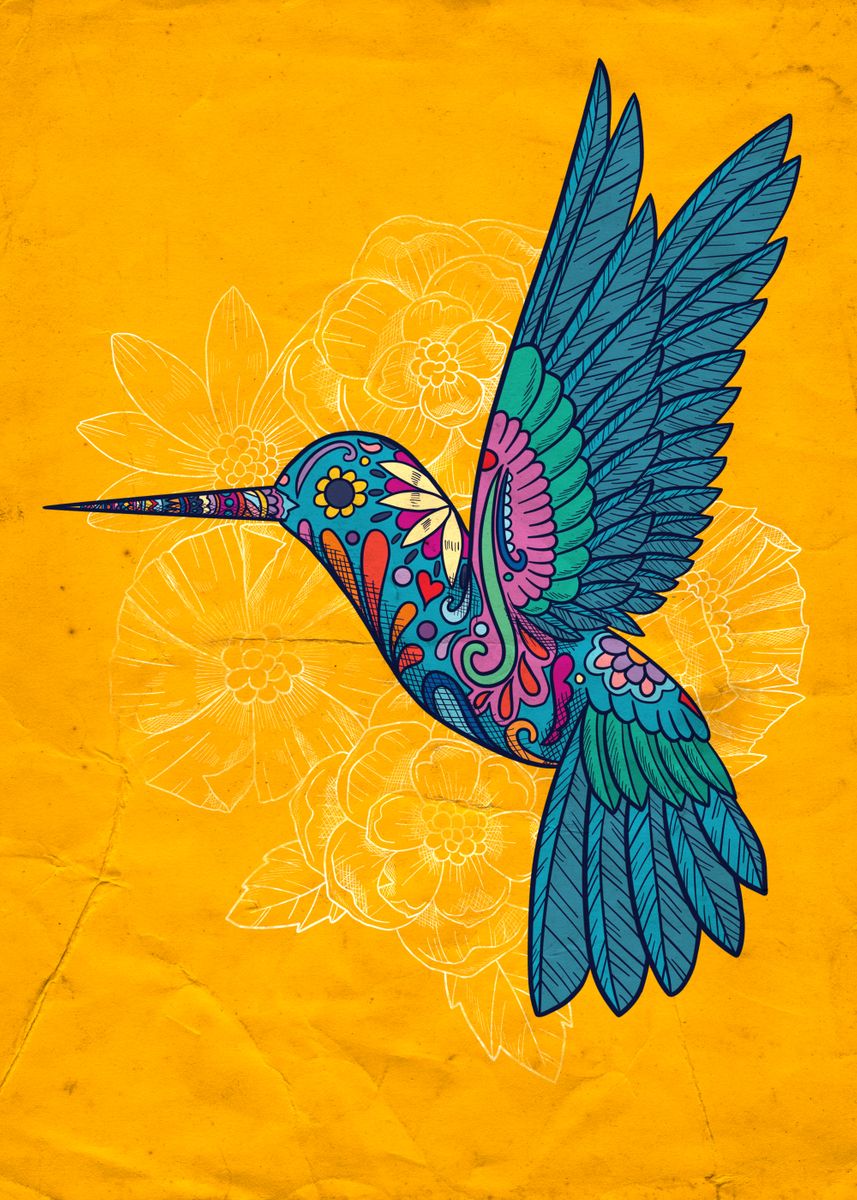 'Hummingbird Spirit Animal' Poster, picture, metal print, paint by ...