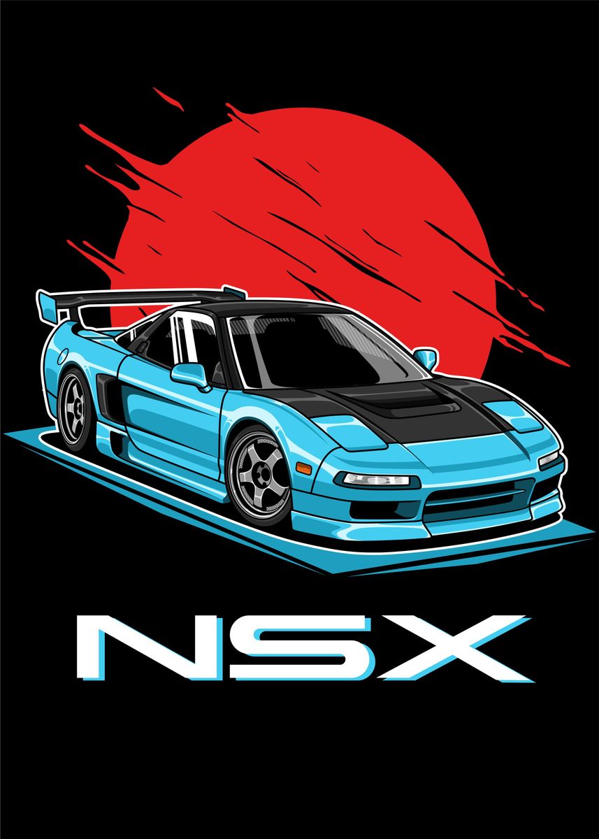 'Honda Acura NSX' Poster, picture, metal print, paint by Heru Kurniawan ...