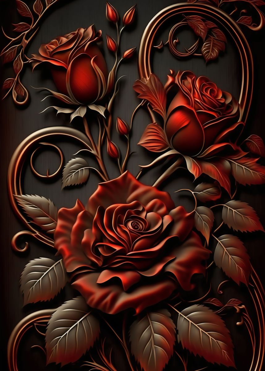 'Roses' Poster by Nathan Ponty | Displate