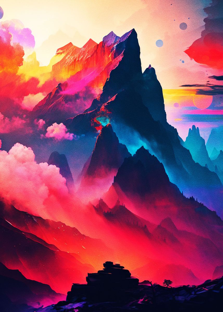 'Colorful Nature' Poster, picture, metal print, paint by Fachrul Abqary ...