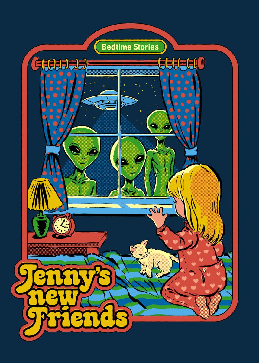 'Jenny's New Friends' Poster, picture, metal print, paint by Steven ...