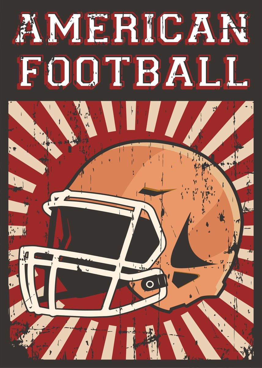 'American Football helmet' Poster by Naso | Displate