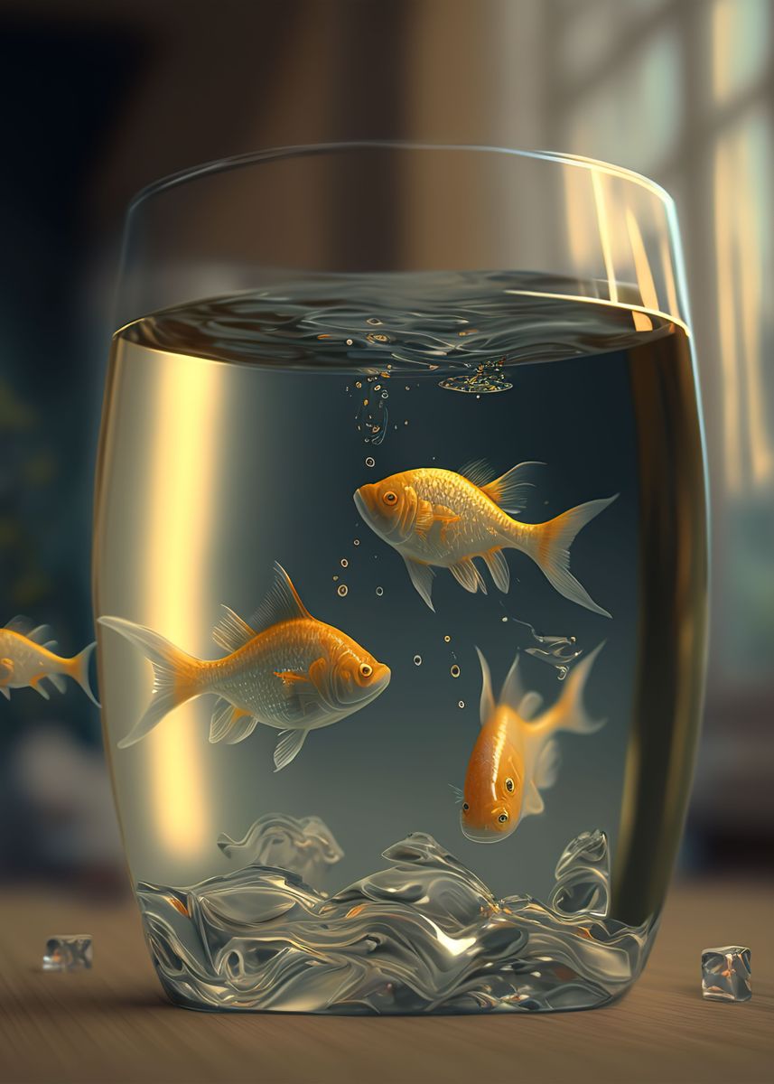 'Aquarium Fish' Poster, picture, metal print, paint by Daniaal Odonnell ...