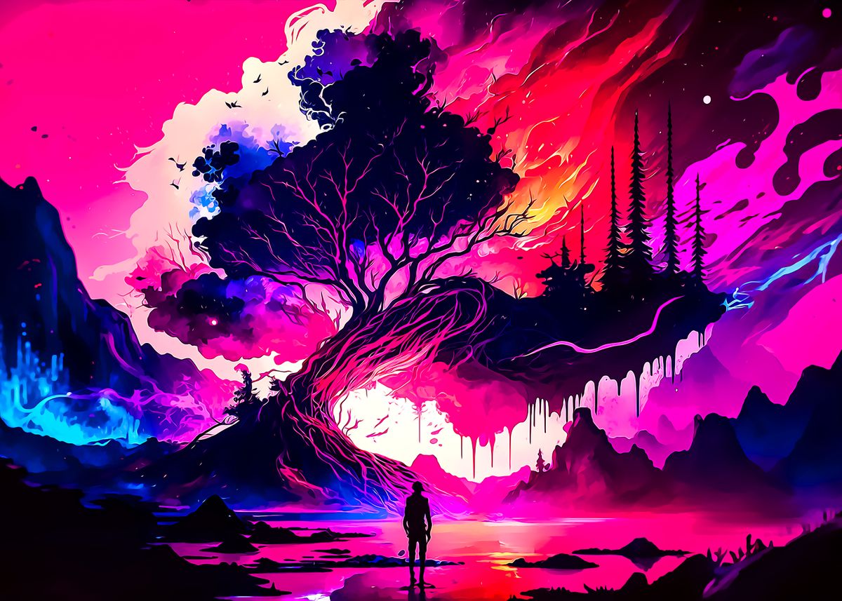 'Colorful Landscape' Poster by Dare Neil | Displate