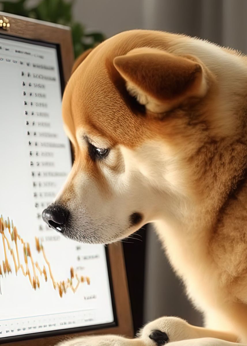 'Dog crying look at candle' Poster, picture, metal print, paint by Zake ...