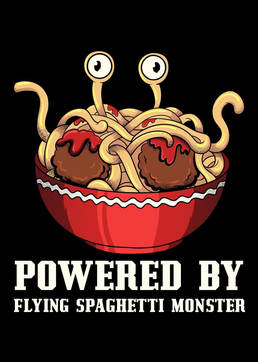 'Flying Spaghetti Monster' Poster, picture, metal print, paint by ...