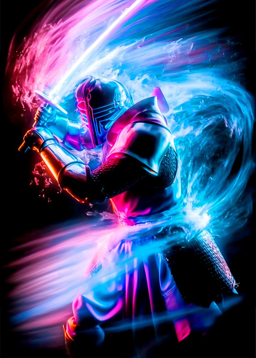 'Knight Fantasy' Poster, picture, metal print, paint by tra avis | Displate