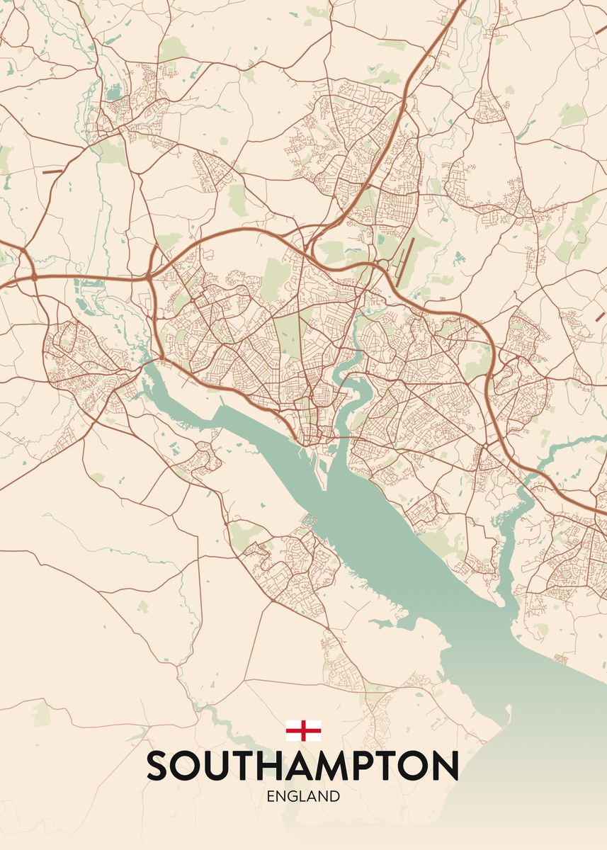 'Southampton UK' Poster, picture, metal print, paint by IMR Designs ...