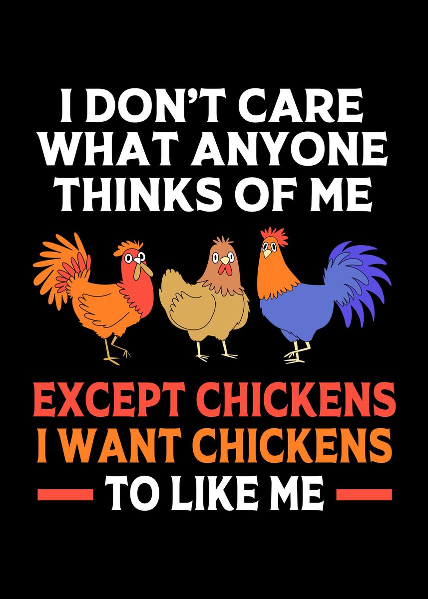 'Chicken Funny' Poster, picture, metal print, paint by FunnyGifts ...
