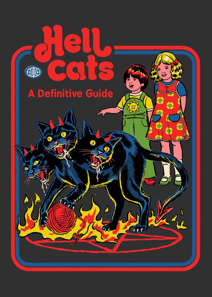 'Hell Cats' Poster, picture, metal print, paint by Steven Rhodes | Displate