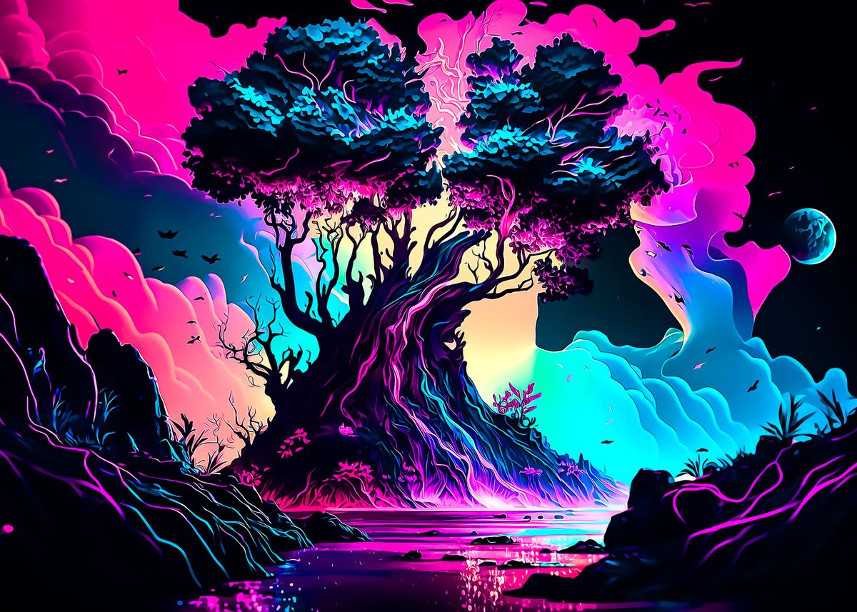 'Colorful Landscape' Poster by Dare Neil | Displate