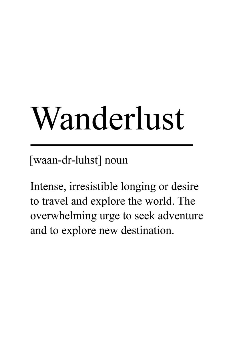 'Wanderlust' Poster, picture, metal print, paint by Kaly Prints | Displate