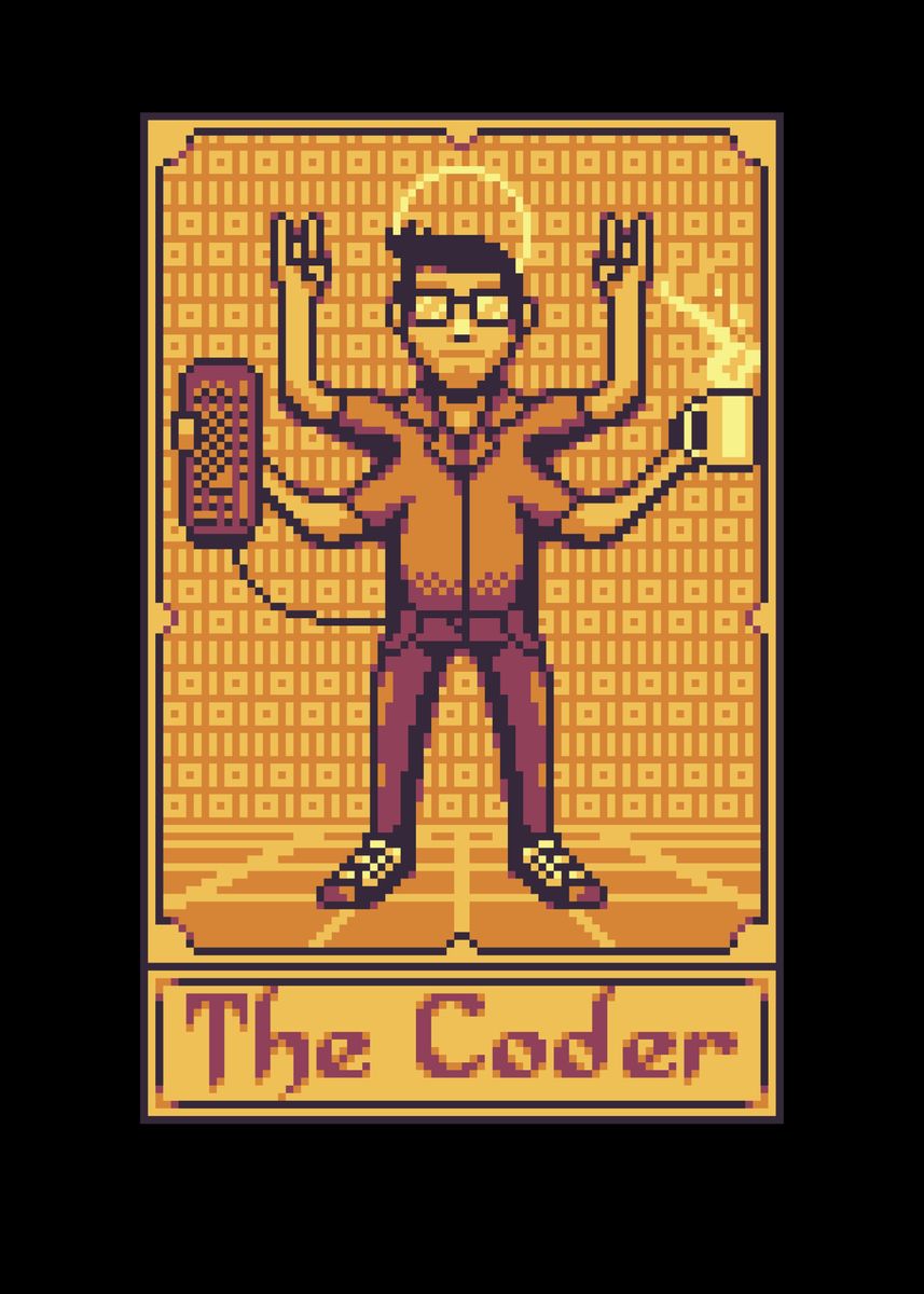 'Coding' Poster, picture, metal print, paint by Cool Till Death | Displate