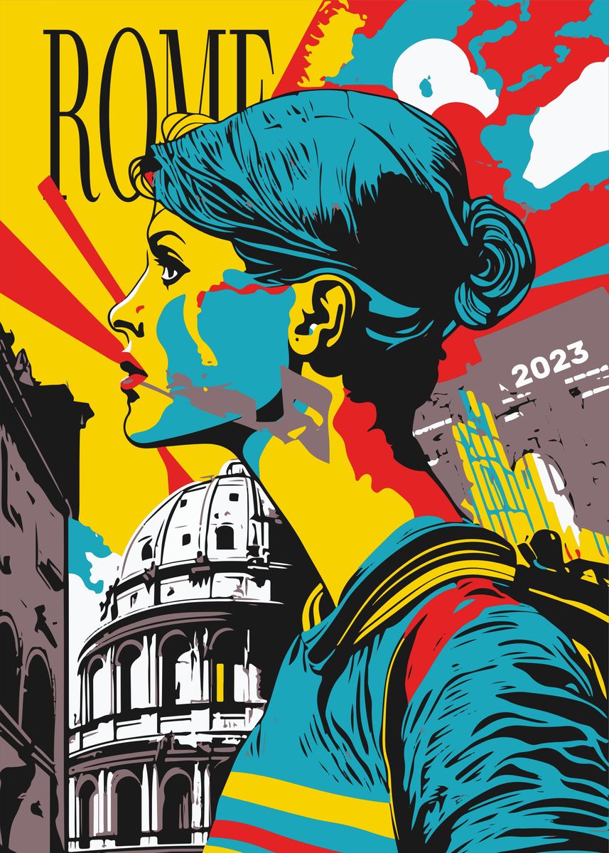 'Welcome to Rome' Poster, picture, metal print, paint by Mootee Space ...