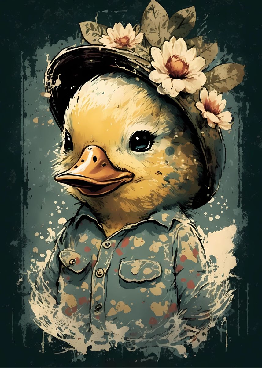 'Retro Duck' Poster by Francisco Creative | Displate