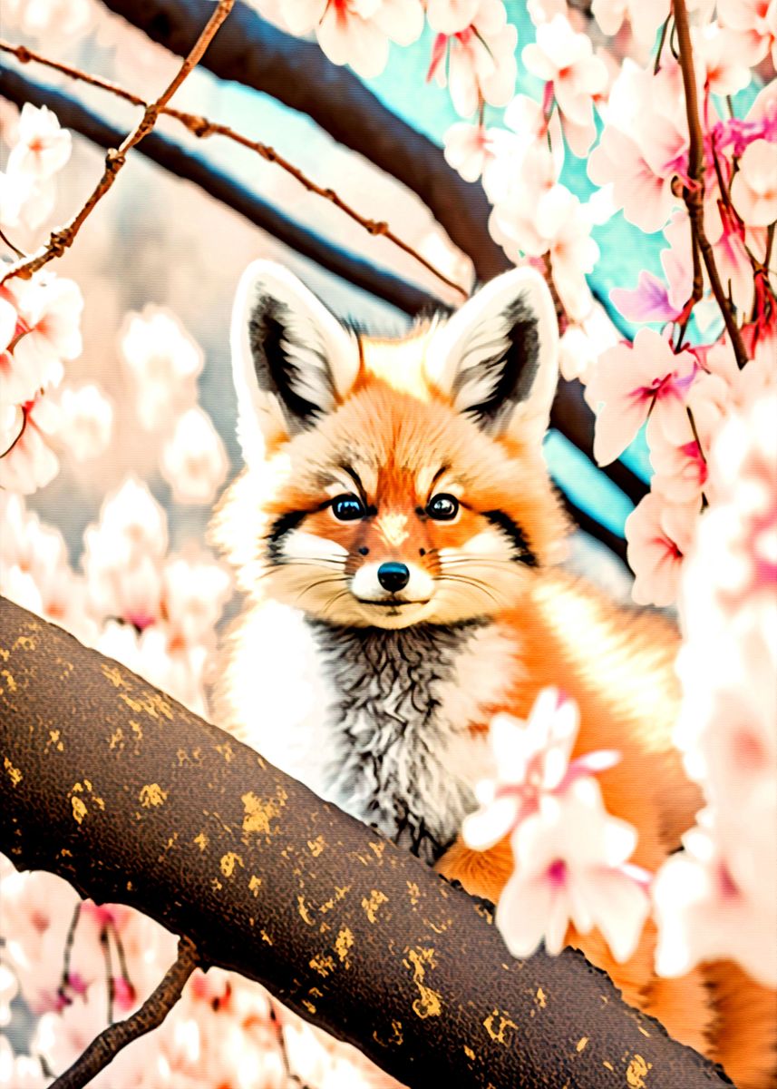 'Fox' Poster, picture, metal print, paint by Bioen King | Displate