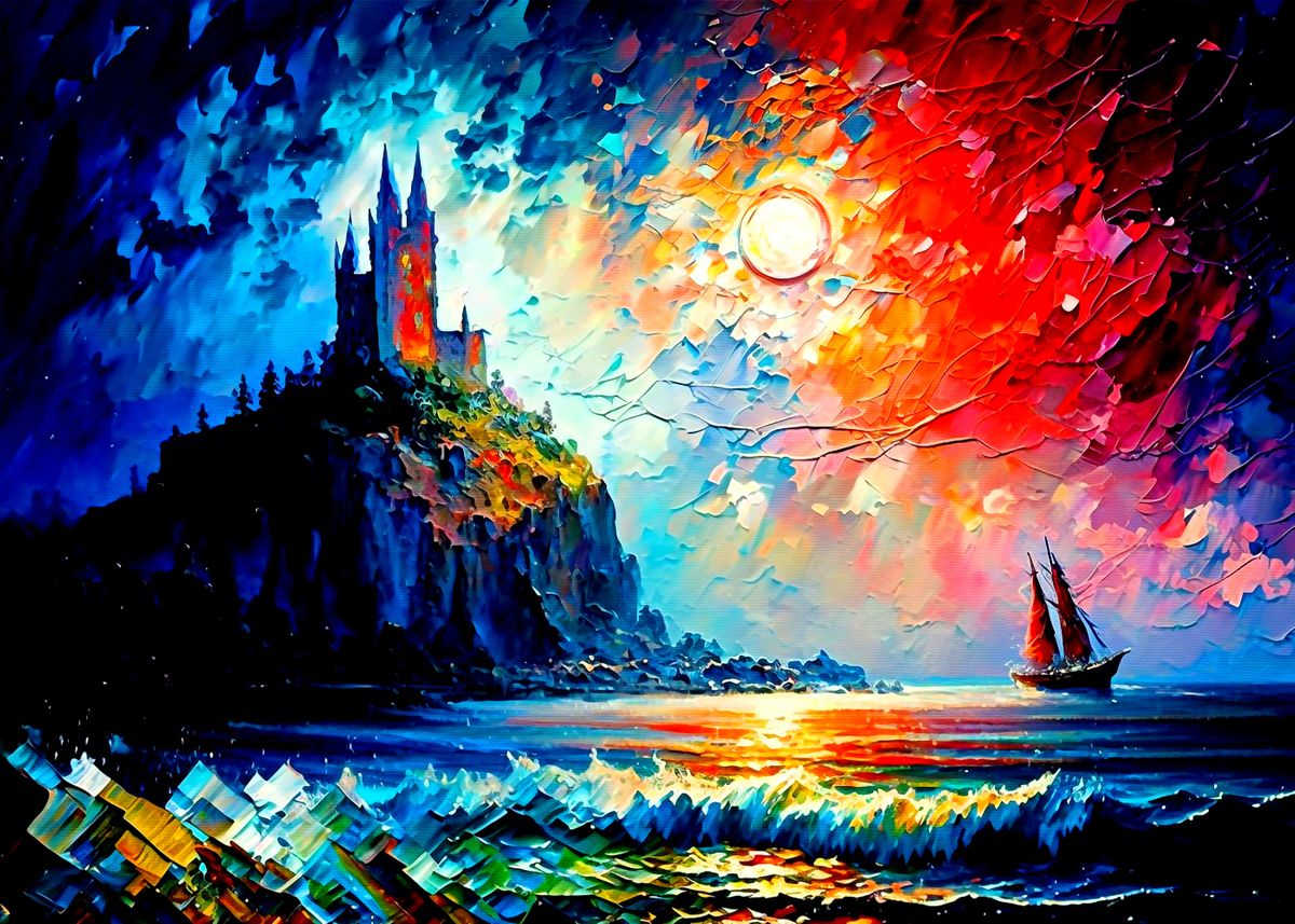 'Colorful Landscape' Poster by Romos Xavi | Displate